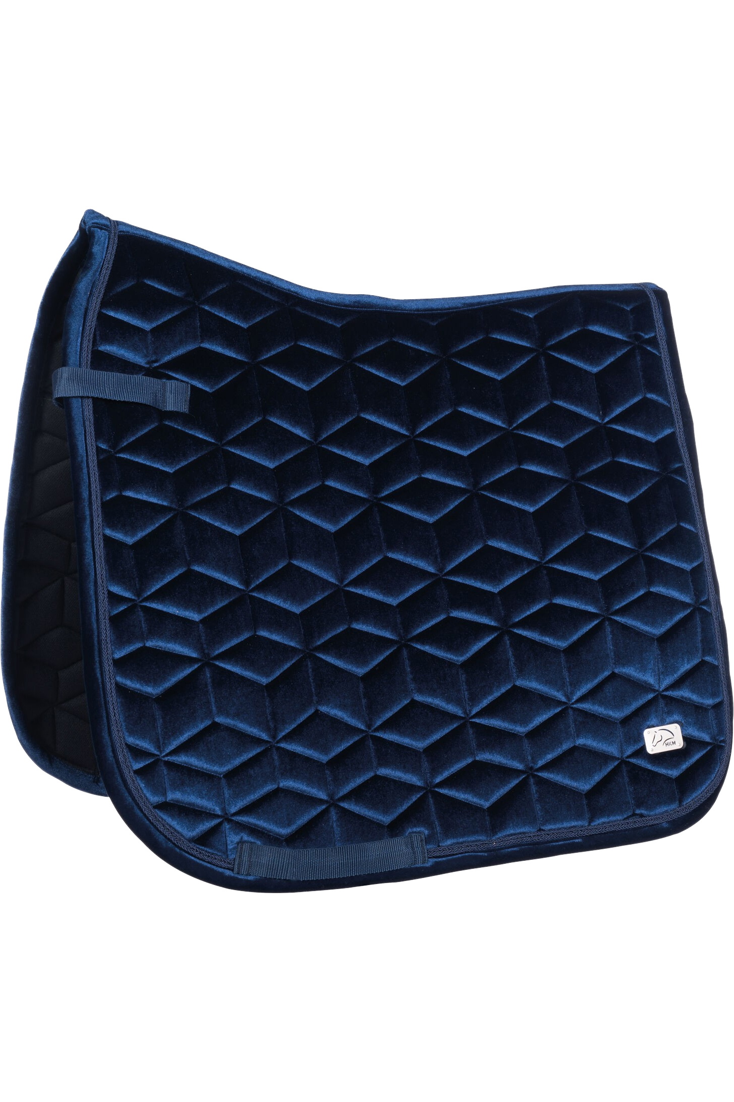 2022 HKM Mellow Velvet Saddle Pad 13469 - Deep Blue - Horse - Numnahs & Saddle | The Drillshed
